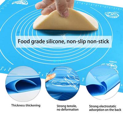 Silicone Baking Mat Sheet Dough Rolling Pastry Kneading Mat