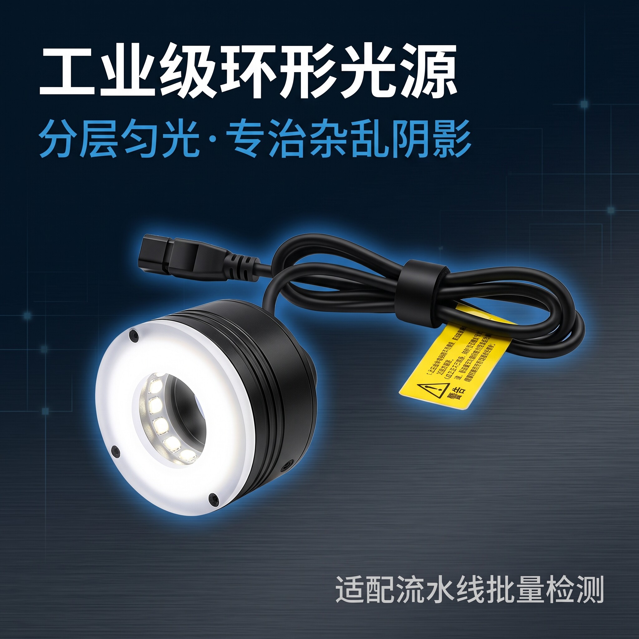 工业视觉环形光源led工业相机光源表面缺陷检测无影环形光源24V