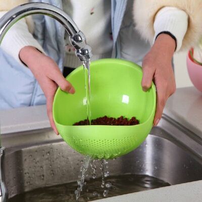 极速Rice Washing Filter Strainer Basket Colander Sieve Fruit
