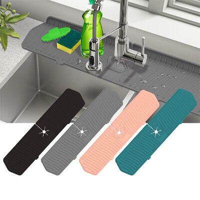 Kitchen Faucet Absorbent Mat Silicone Sink Splash Guard