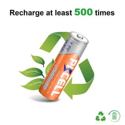 极速4PCS PKCELL AA 2500mWh 1.6V Ni-Zn AA Rechargeable Batter