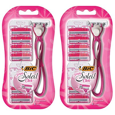 极速BIC Simply Soleil Clic Womens Razor, 2 CountBic Simp