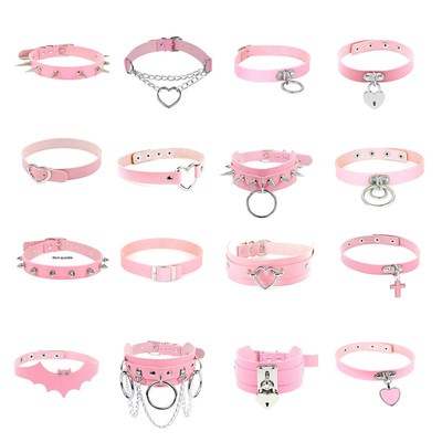 Pink Sexy ndy Rock Gothic Collar Necklaces Jewelry Gothic Le