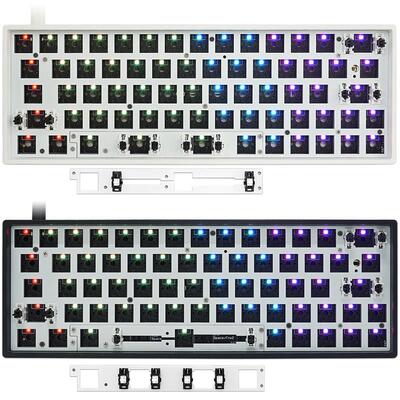 GK64X机械键盘套件RGB热插拔PCB客制化套件壳拆分空格驱动type c