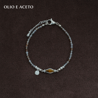 OLIO E ACETO油醋汁·纯银虎眼石果荚手链