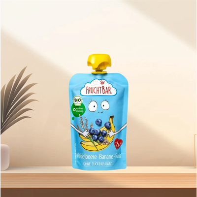 「300包邮」德国发货fruchtbar6个月+有机香蕉蓝莓米饭果泥100g