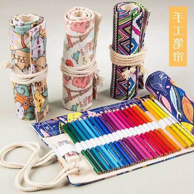极速Handade Canvas Pen Curtain 364872 Hole Large Capacity Ro