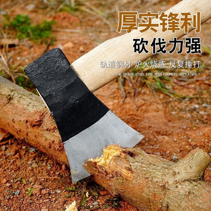 好货劈柴斧头精钢大号木工斧子家用农村锻打大斧子砍柴砍树户外斧