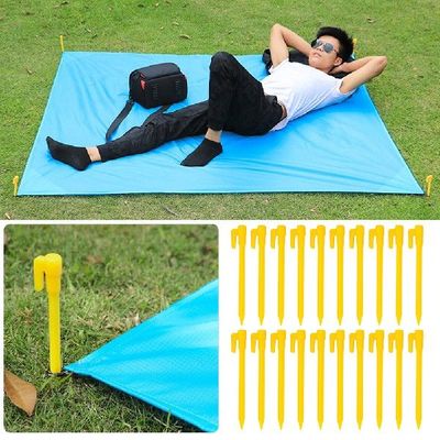 20Pcs/Set Tent Hook Stakes Beach Mat Windproof Plastic Campi