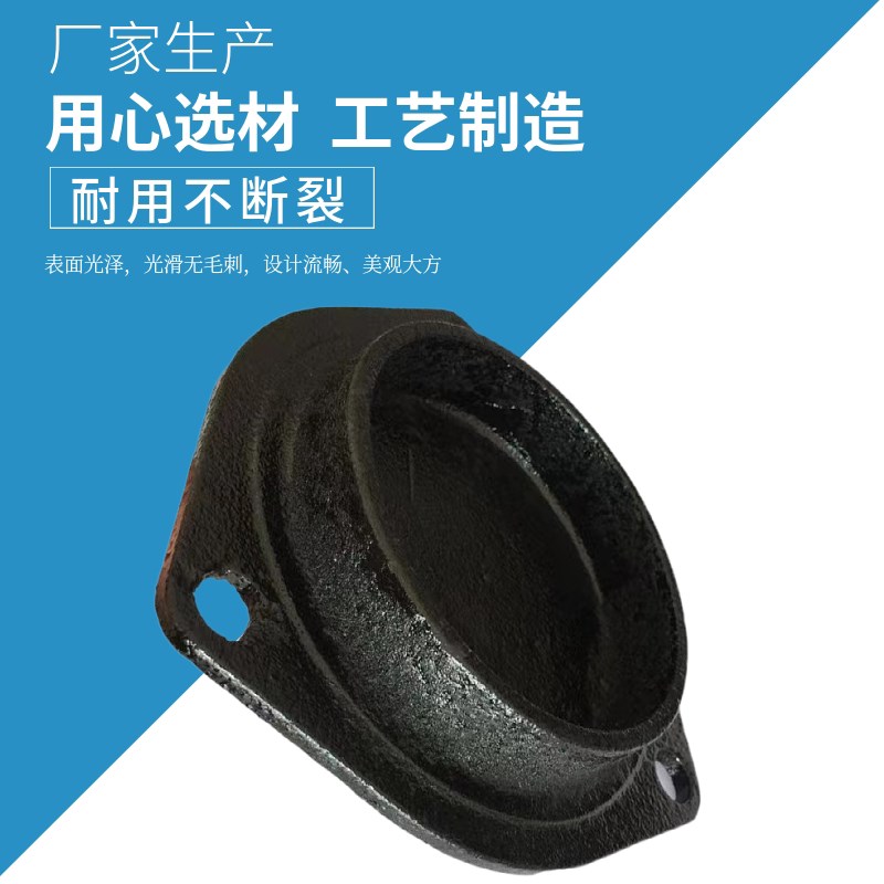B型柔性铸铁管堵头管帽铸铁排水管法兰盲板盲抢修管堵 50 100 150
