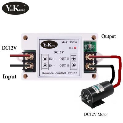 直销新款12V DC 40A 大功率遥控开关水泵电机马达大电器350W无线