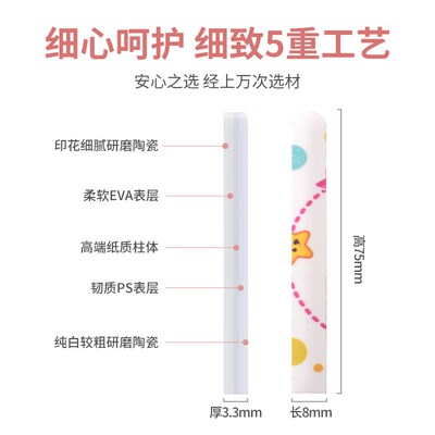 rubeex指甲锉新生儿宝宝儿童婴幼儿指甲打磨器磨甲器磨指甲防抓脸