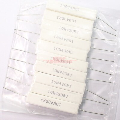 10W水泥电阻390R 430R 470R 欧姆卧式10W390RJ 10W430RJ 10W470RJ