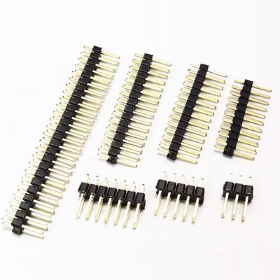 镀金 2.54MM间距 单排针/双排针 2P3P4P5P6P7P8P9P10P20P30P40P