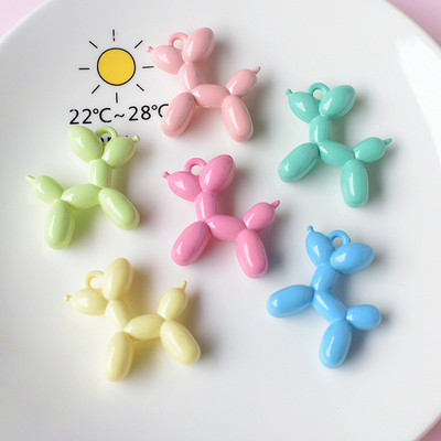 10pcs Fashion Macaroon Balloon Animals Dog Charms for Jewelr