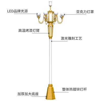 玉兰灯08XBP叉9火厂家直销米LE路灯市政广场玉1兰灯户外道路D景观