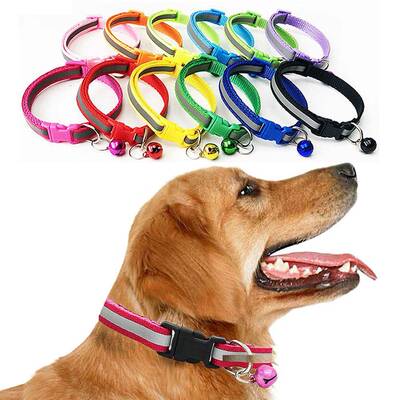 极速HobbyLane Pet Dog Outdoor Reflectve Collar Pet Adjustabl