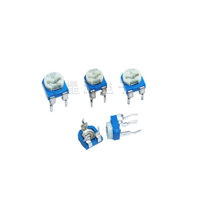 RM065-102 蓝白(兰白)可调电阻 1K 卧式 电位器 WH06-2 1K