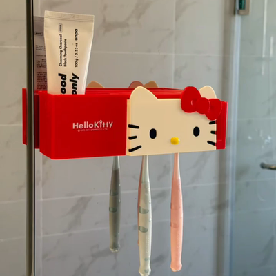hellokitty卡通牙刷置物架
