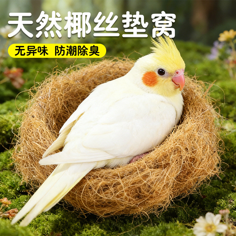 天然椰丝鸟窝鹦鹉鸟类垫料鹦鹉虎皮鸟巢无异味防潮鸟禽用品大全
