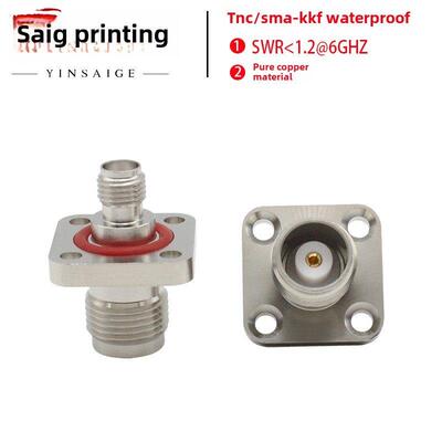 Tnc到Sma方板法兰防水适配器6Ghz高品质Tnc母到Sma母面板适配器