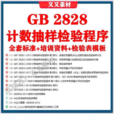 GB/T 2828计数抽样检验程序全套标准培训资料 gb/t2828检验表模板