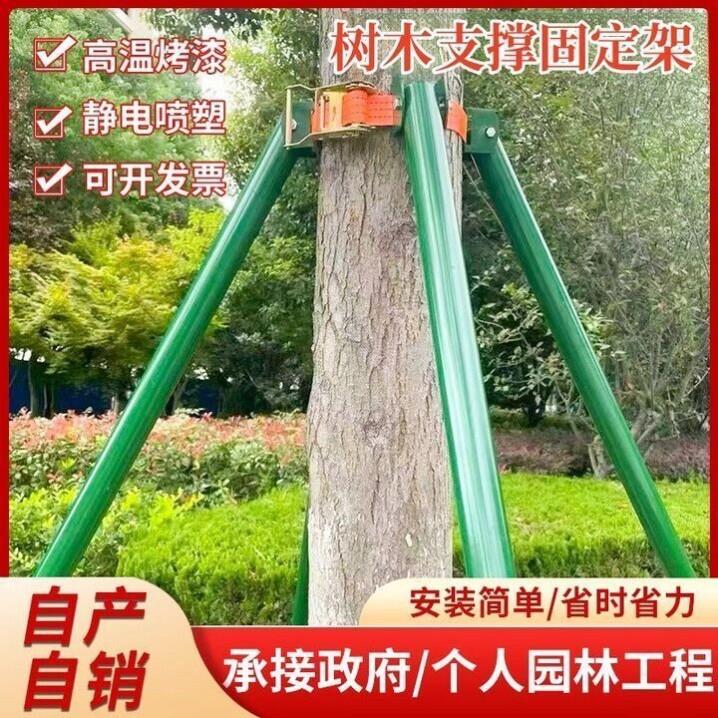 钢管树木支撑架支撑固定器苗木镀锌支架绿化防风大树支撑杆