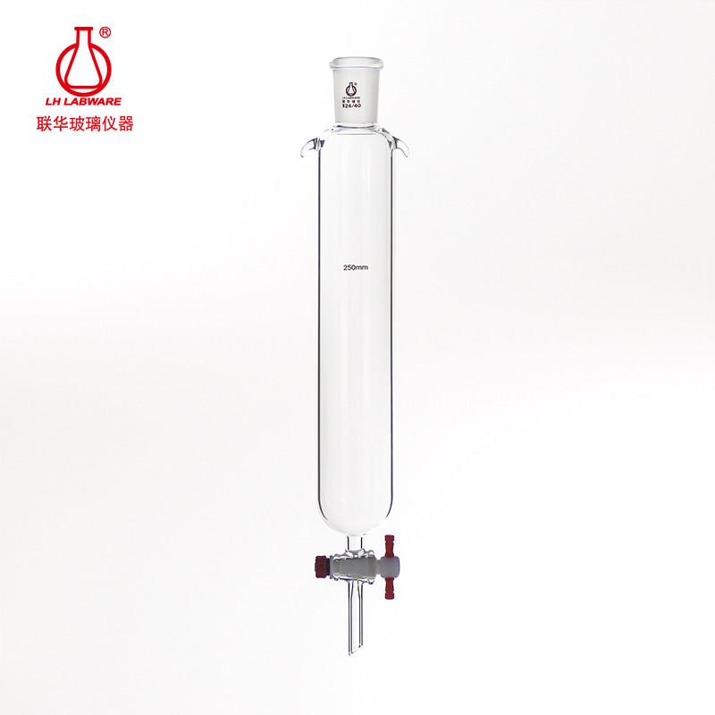 层析柱大规格无砂芯四氟活塞磨口厚壁玻璃色谱柱50/60/80mmLH-265
