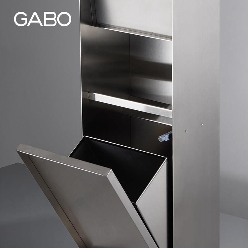 GABO观博入墙暗装办公室茶水间餐厅卫生间隐藏式二合一手纸箱2725