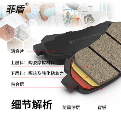 华悦普海22966锋刹车片陶瓷海海迅海海景海炫海汽车前轮尚制域动