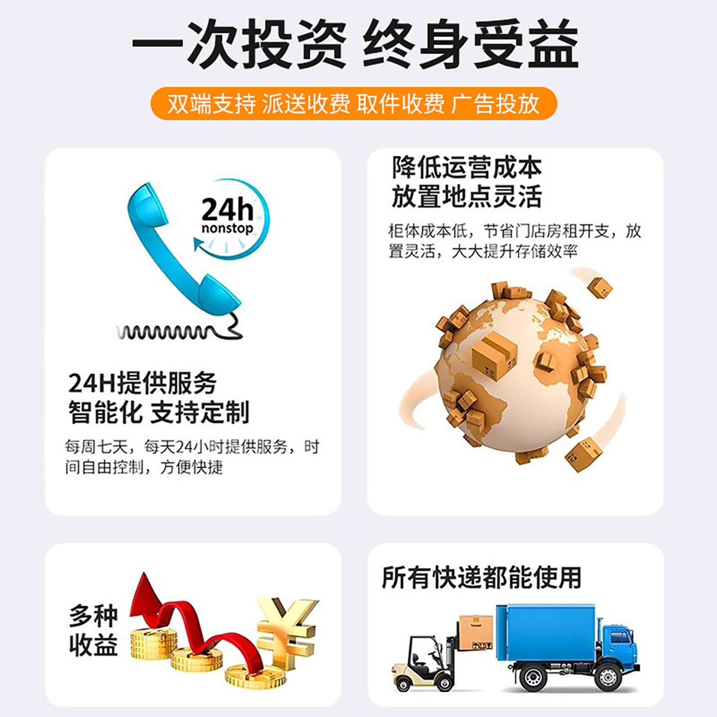 快递柜驿站外柜智能社457区小区提市学校户自助扫码超寄存自柜带