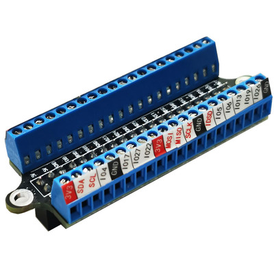 树莓派4B 2B3B迷你螺丝接线端子扩展板40P引脚引出送贴纸压克力板