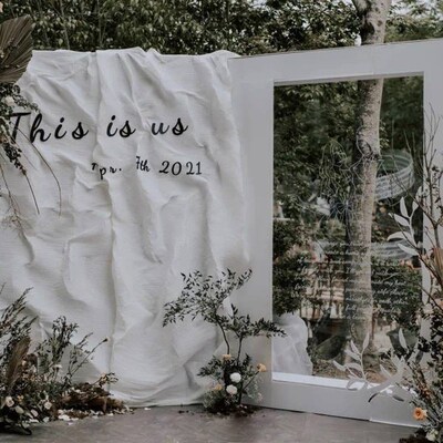 肌理布婚庆皱褶布背景板装饰婚礼手工立体压褶造型面料百折皱纹布