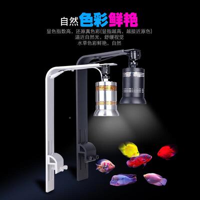 源厂家控遥智光能RGBW头全光SQS谱调调色定时水草灯鱼缸爆藻灯水