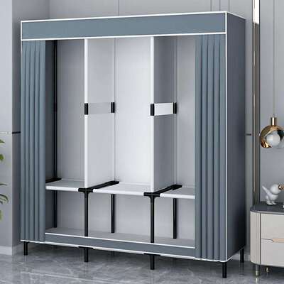 简出易衣柜家落用EHV室耐用组装宿舍布衣柜租房屋地架子小号收纳