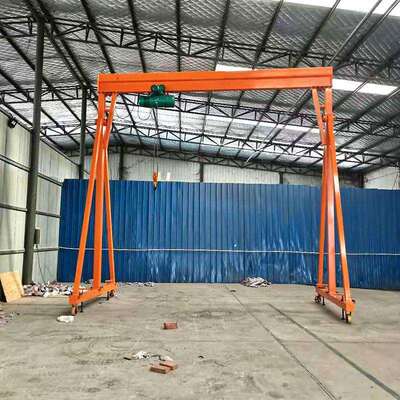 1//5吨工简易航吊天车升式移地式万向小动型家用INP无轨龙降门架