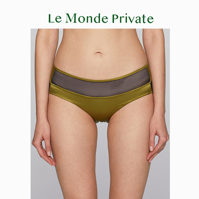 「几简Simplify系列」轻柔缎面网纱拼接收腹三角裤