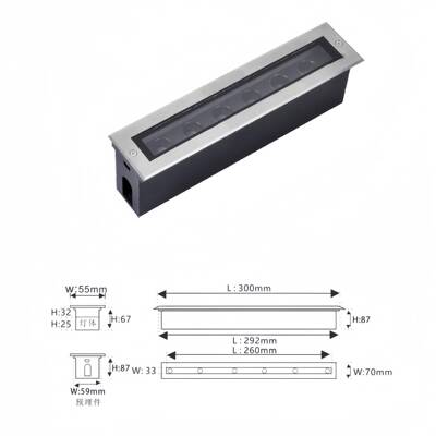 6W912W1眩8DW24W户外防水LE大功2401率长条W埋地灯深孔防条形埋地