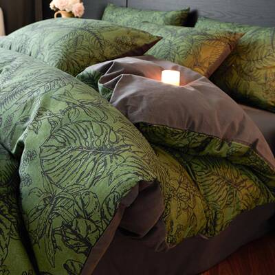 法式复古纯棉磨棉A类毛四件套全床上用品床笠单绿色被套三91210件