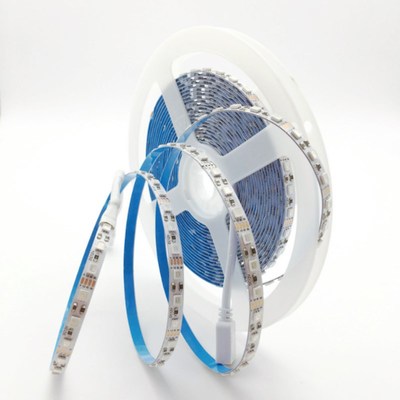 LED灯带2835低压12V七彩RGB软灯条窄版5MM宽爆闪渐变5毫米自粘KTV