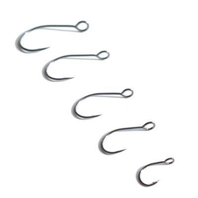 直销新款大眼马口单钩铁板钩大眼鱼钩路亚饵防腐加强黑叻钩尖锋利