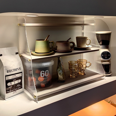 亚克力杯架置物架水吧台水杯茶杯口杯咖啡杯马克杯多层杯子收纳柜