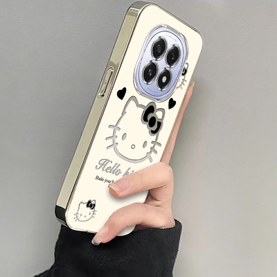 适用OPPOA5 5G手机壳PKQ110黑蝴蝶结kt猫1保护套OPPO新款A5硅胶A55G全包0PP0防摔OPA外壳OPPA高级感2025男女