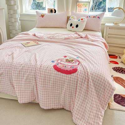 225爆云系柔亲肤水0洗棉51157404毛款巾绣列夏被四件套