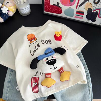 儿童夏季薄款纯棉短袖T恤男女童