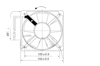 台达 AFC1528DG  DC 28V 1.50A 150x150x50mm 15厘米直流散热风扇