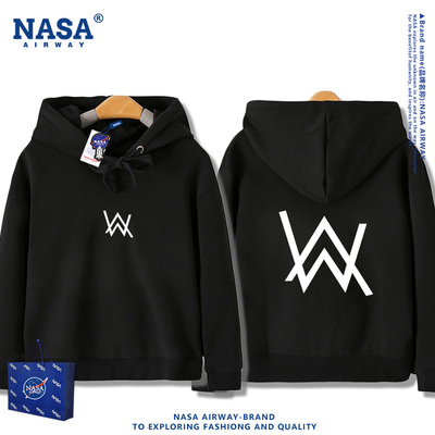 NASA AW艾伦沃克alanwalker同款连帽卫衣男女儿童秋冬加绒上衣服