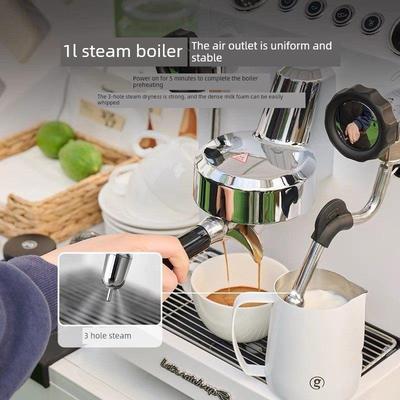 Gemile Crm3145双瞳孔半自动咖啡机商用浓咖啡专业家用蒸汽奶泡机