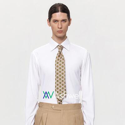 ASHWELL男士纯棉白色衬衫
