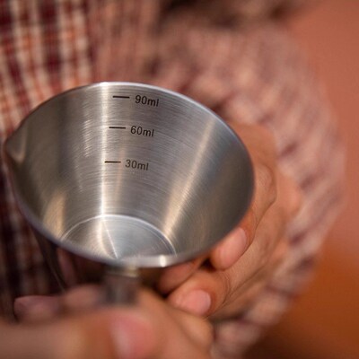 【For Fun】绝对小q孩304加厚浓缩萃取杯不锈钢咖啡量杯器具泽田